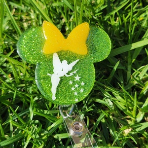 Tinkerbell Mouse Head , Mouse Head Badge Reel, Retractable Badge Reel ...