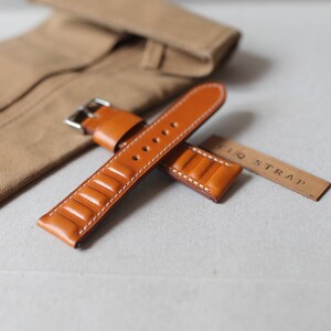 Light Brown Leather Watch Strap, 18mm 20mm 22mm 24mm Custom Watch Band ...