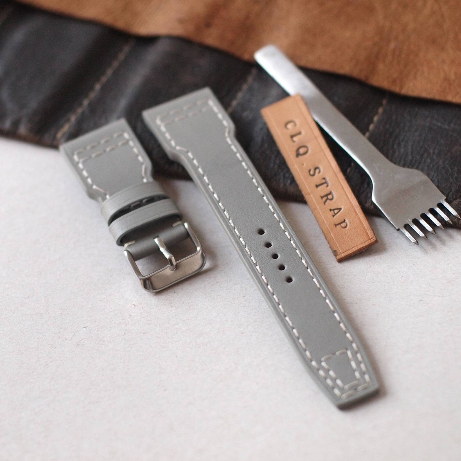 Pilot Watch Strap 18mm 20mm 22mm Handmade Leather | Etsy