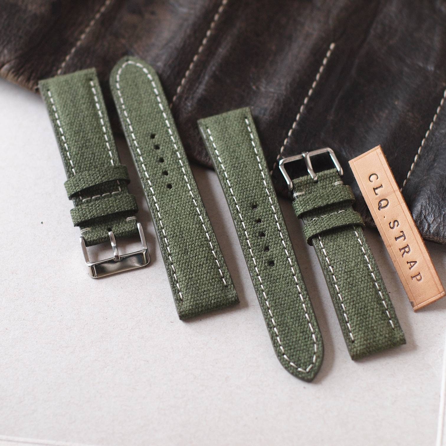 Canvas Watch Strap 18mm 20mm 22mm 24mm 26mm Custom - Etsy