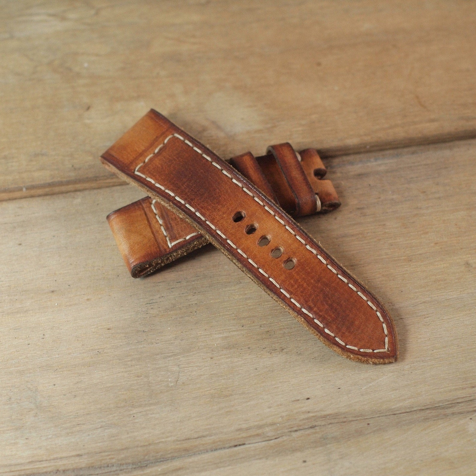 Brown Watchstrap Handmade, Italian Leather Vintage, Handcraft, Watch ...
