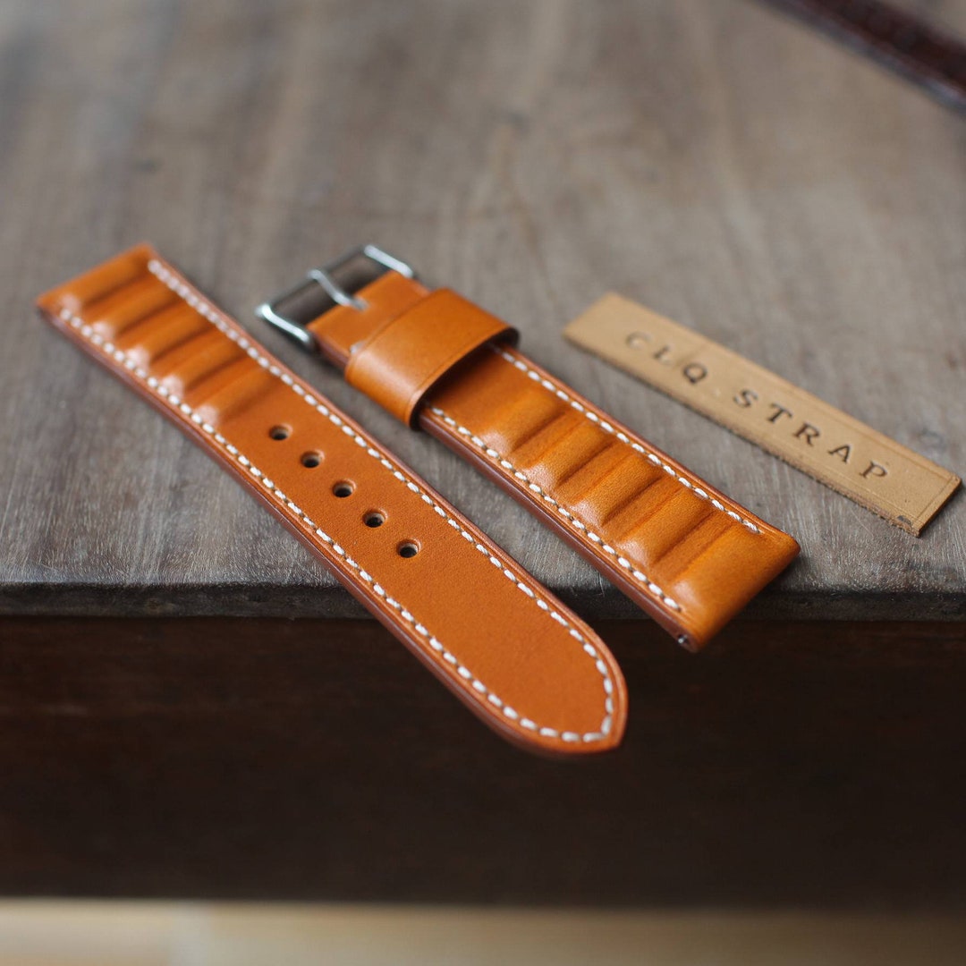 Light Brown Leather Watch Strap, 18mm 20mm 22mm 24mm Custom Watch Band ...