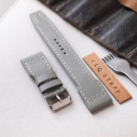 Pilot Watch Strap 18mm 20mm 22mm Handmade Leather | Etsy