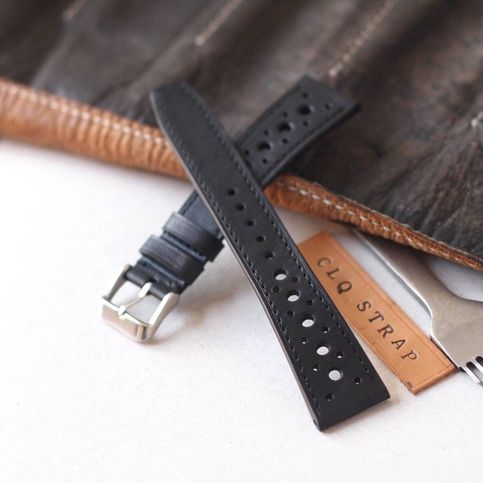 Bespoke Black Rally Watch Strap 18mm 20mm 22mm Custom - Etsy