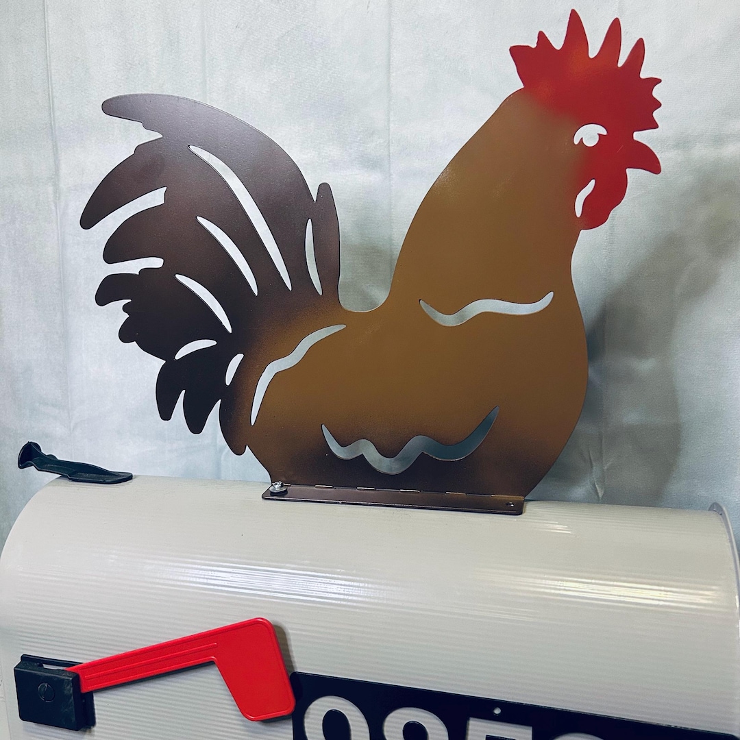 Rooster Chicken Mailbox Topper, Unique Gift Idea, Customize and Add ...