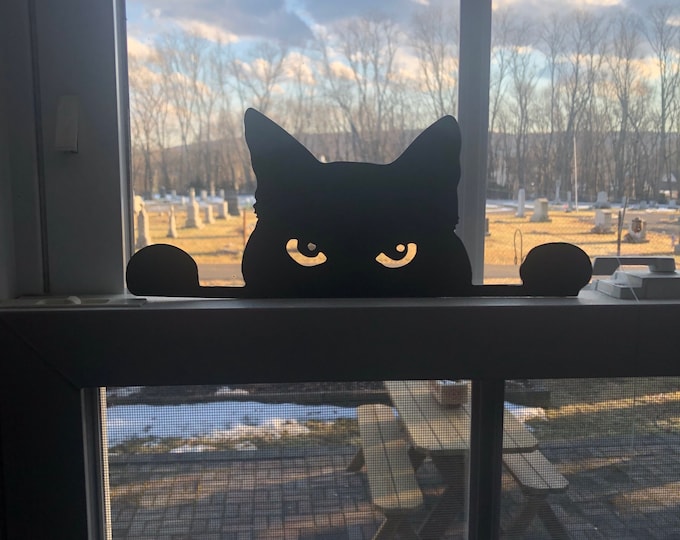 Cat for Your Window Sill Silly Cat Kitty Window Decoration. Cat Lovers ...