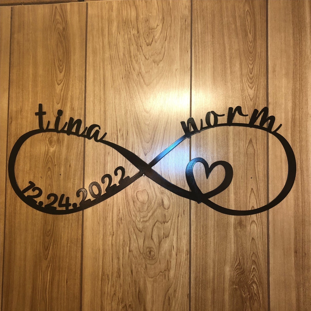Personalized Wedding Infinity Symbol of Love, Custom Made and Size ...