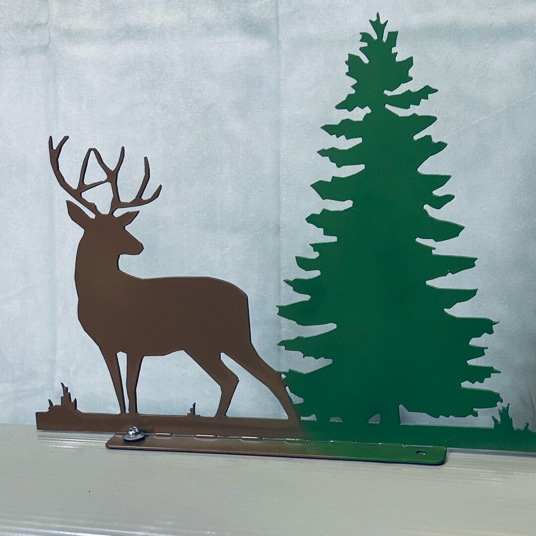 Deer and Tree Metal Art Mailbox Topper Unique Gift Customize Your Home ...