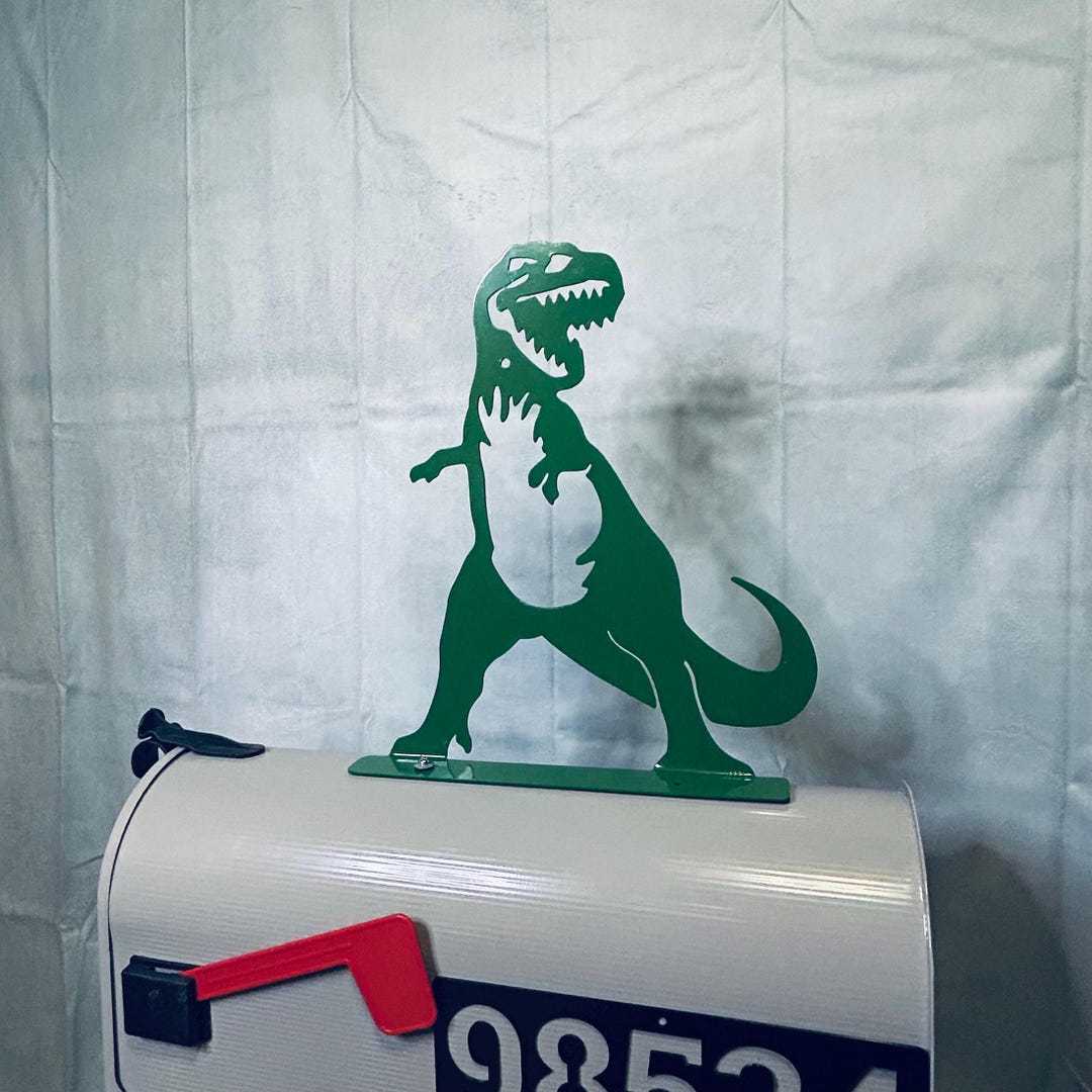 Tyrannosaurus Rex Metal Art Mailbox Topper! Unique Gift, Customize Your ...