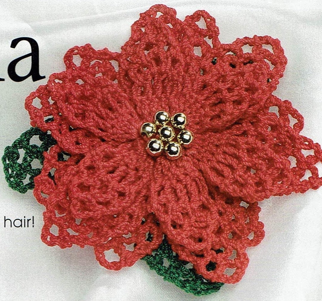Poinsettia Pin Crochet Pattern - Etsy
