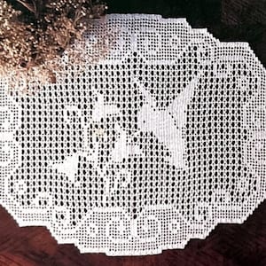 Crochet Hummingbird Centerpiece Doily Pattern - Etsy