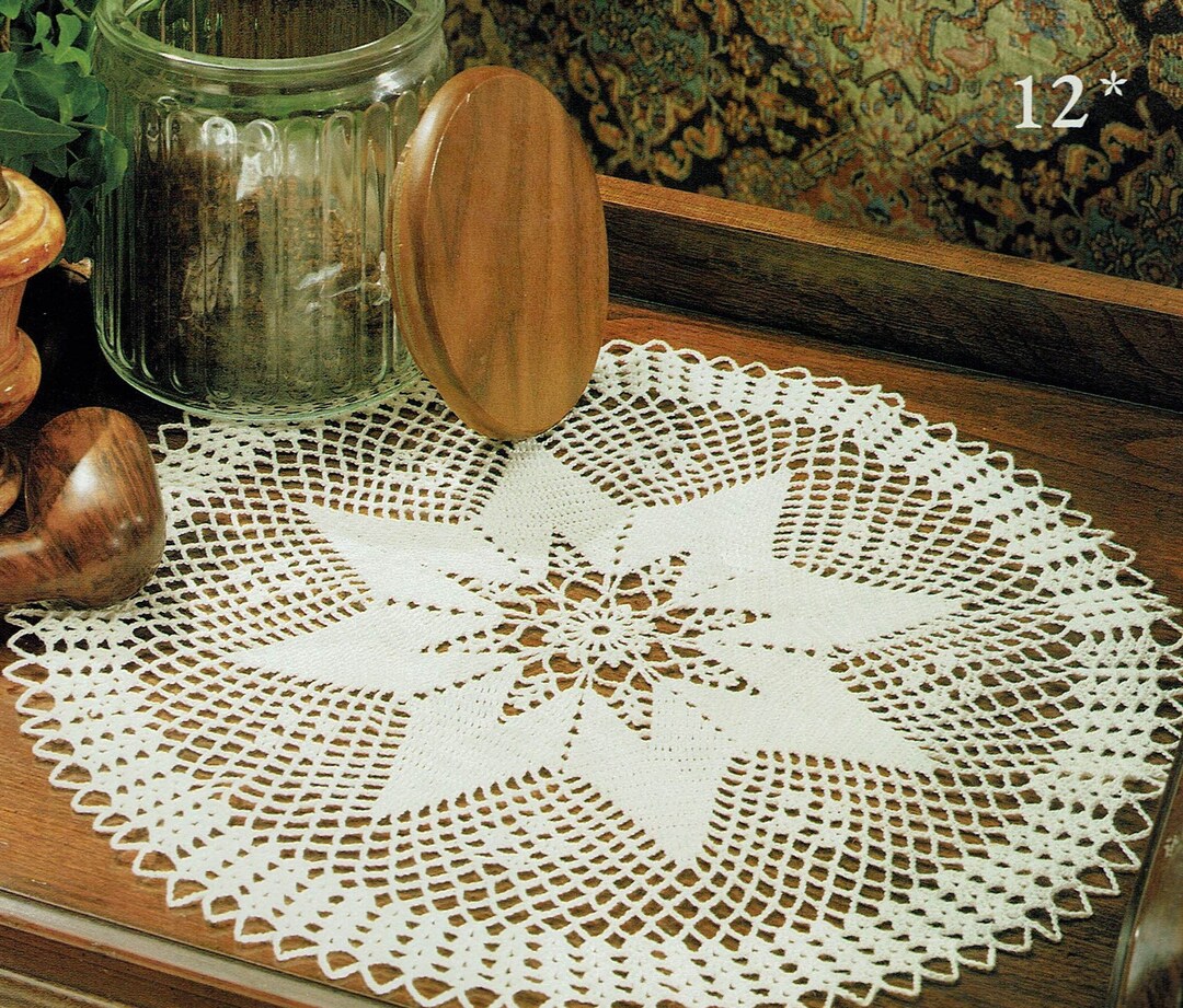 Star Spun Crochet Doily Pattern - Etsy
