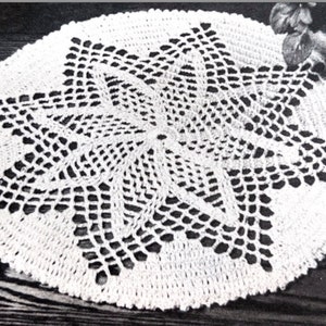 Crochet Star Center Doily Pattern - Vintage - Etsy