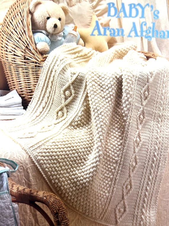 Crochet Baby Aran Afghan Pattern - Etsy