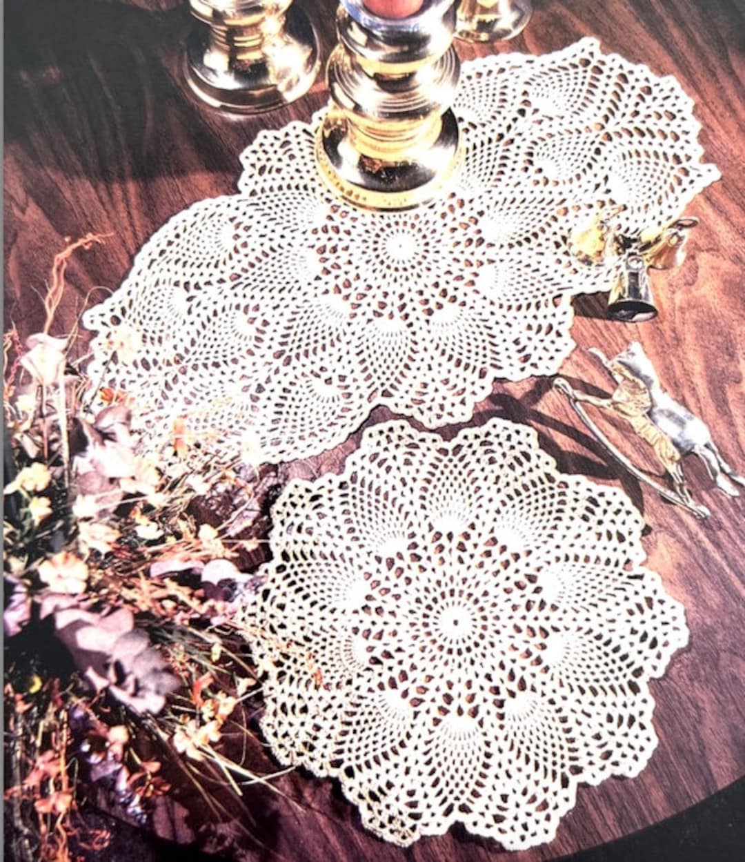 Crochet Coffe Table Doilies Pattern - Vintage - Etsy