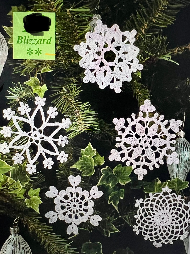 Crochet Blizzard Snowflakes Pattern - Etsy