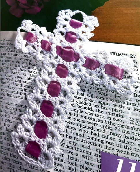 Vintage Crochet "cross Bookmark" Pattern - Etsy