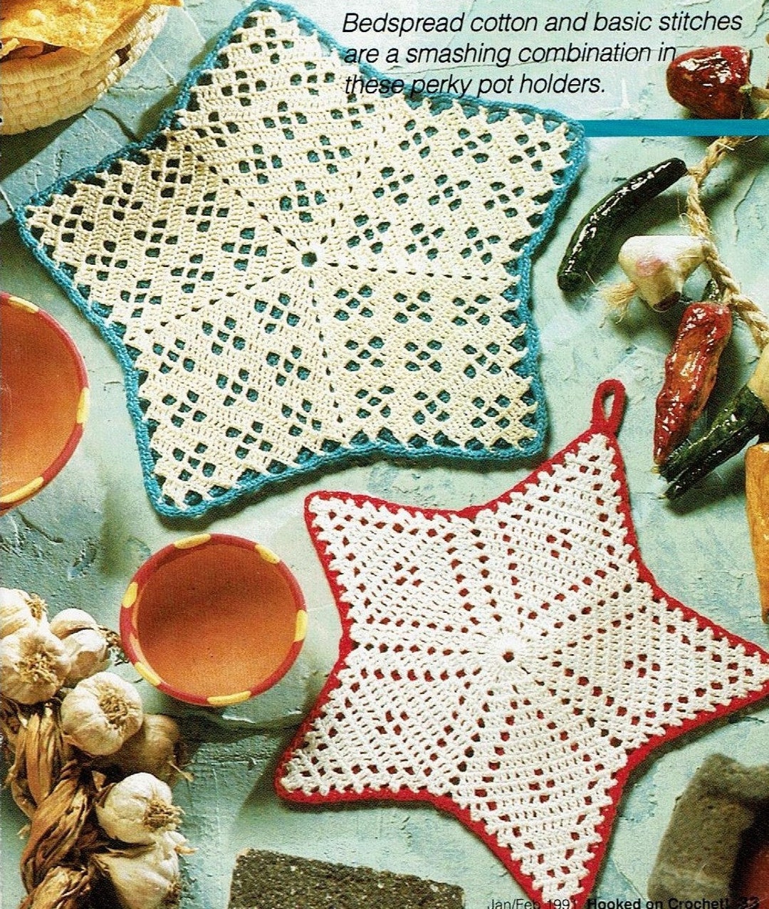 Crochet Star Potholders Pattern - Etsy