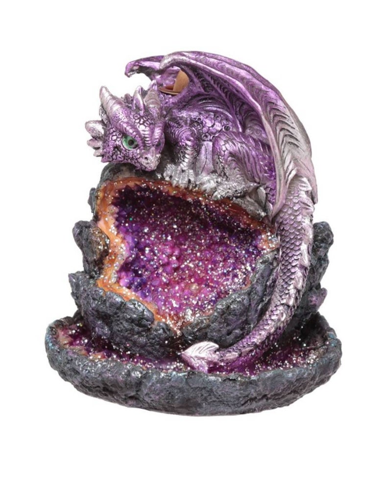 Crystal Cave Baby Dragon LED Backflow Incense Burner - Etsy