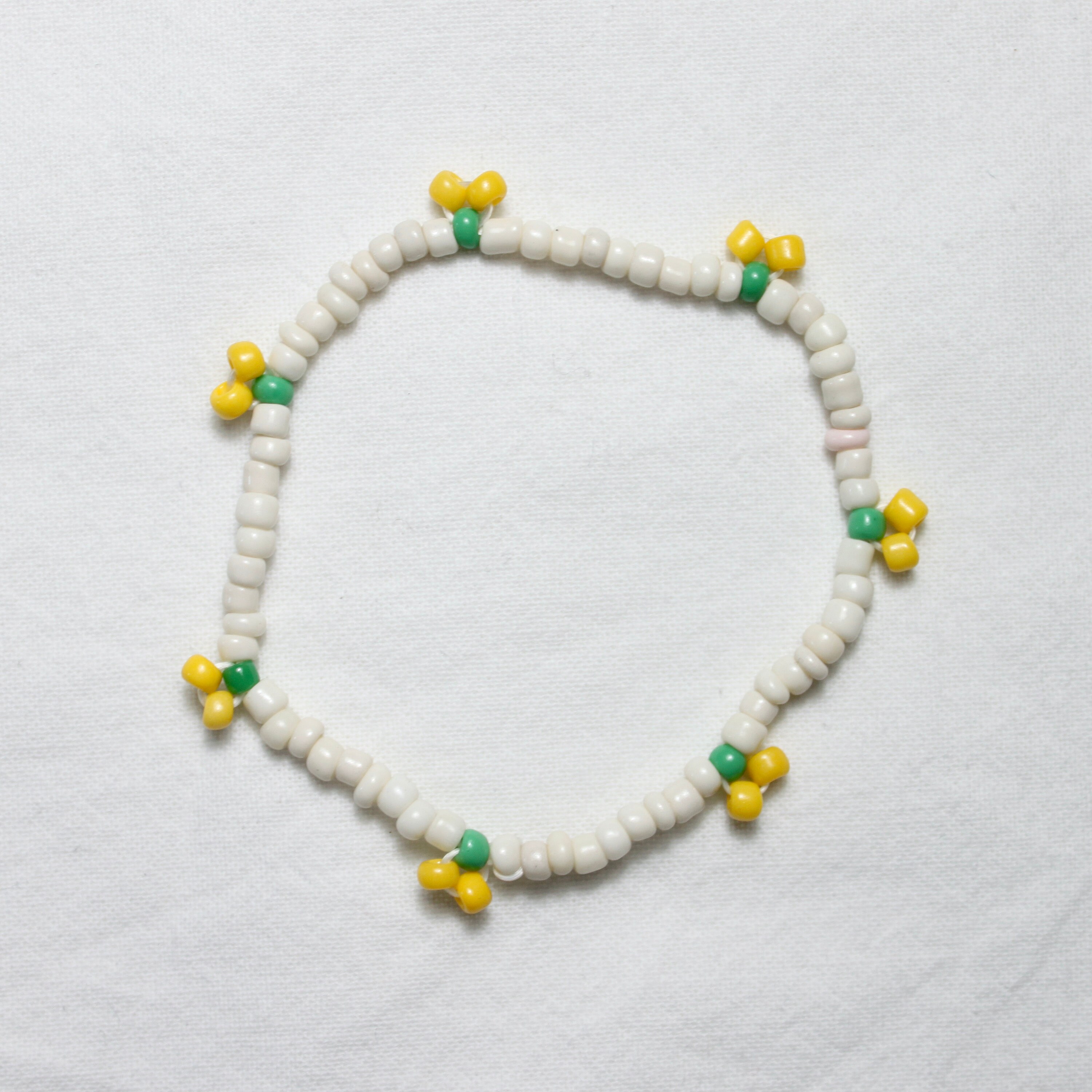 Cream Lemon Bead Bracelet - Etsy