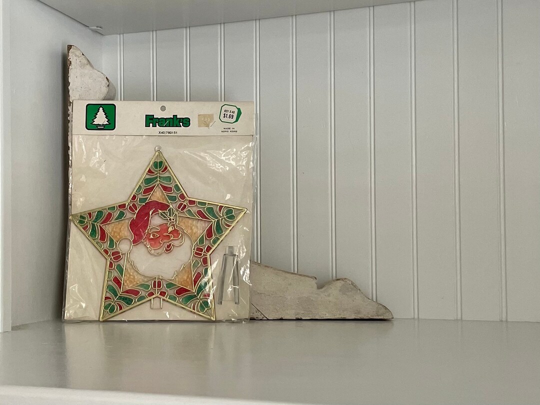 NOS Vintage Santa Plastic Tree Topper - Etsy