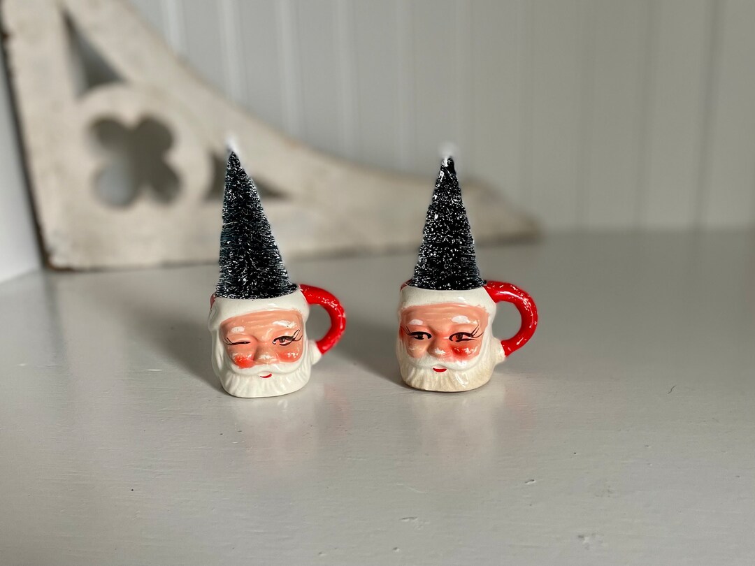 Duo of Vintage Mini Santa Mugs Marked Japan on Bottom - Etsy