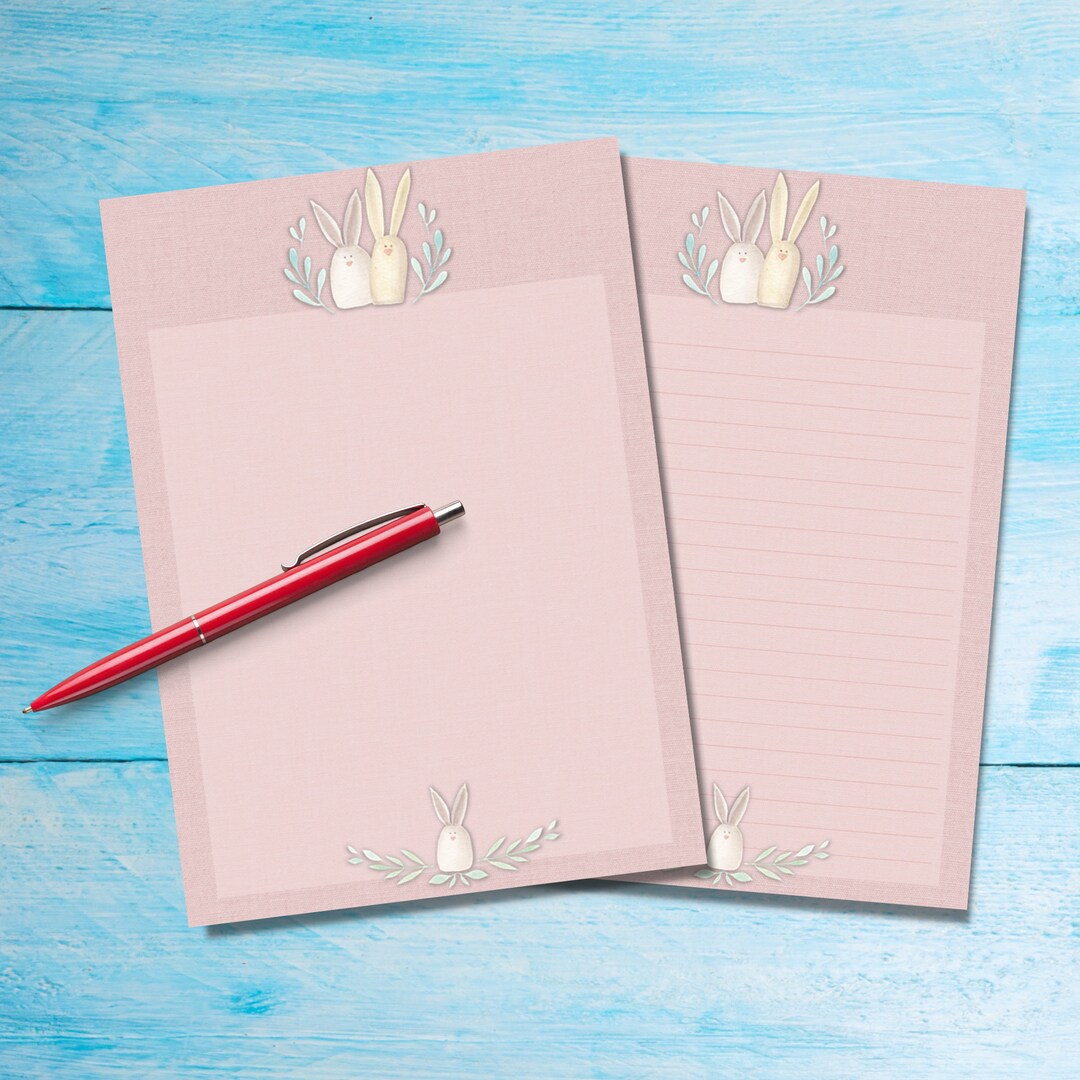 Mini Bunnies A5 Letter Writing Paper, Stationery Lined or Unlined ...
