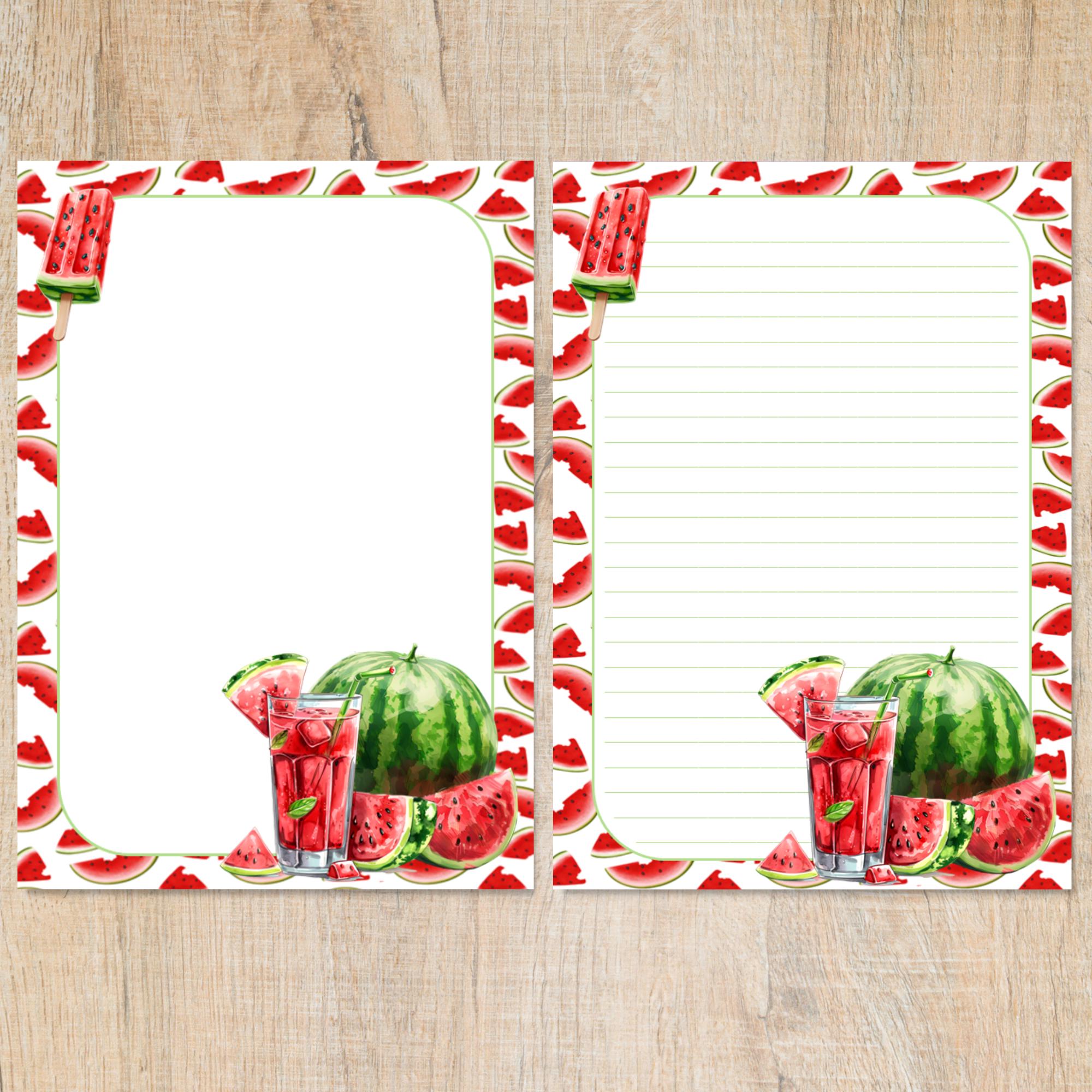Watermelon Crazy A5 Letter Writing Paper, Pen Pal Stationery Supplies ...