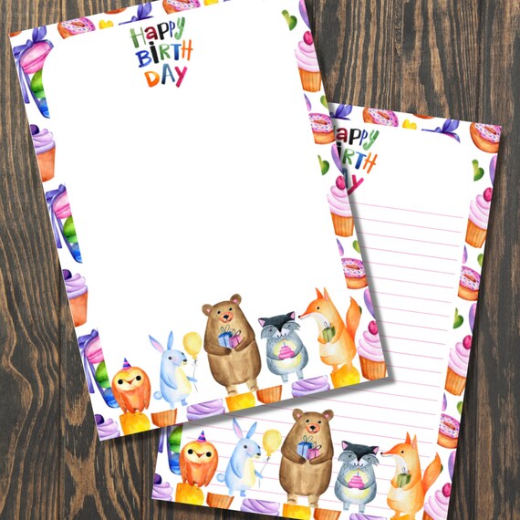 Happy Birthday A5 Letter Writing Paper Pen Pal Supplies - Etsy