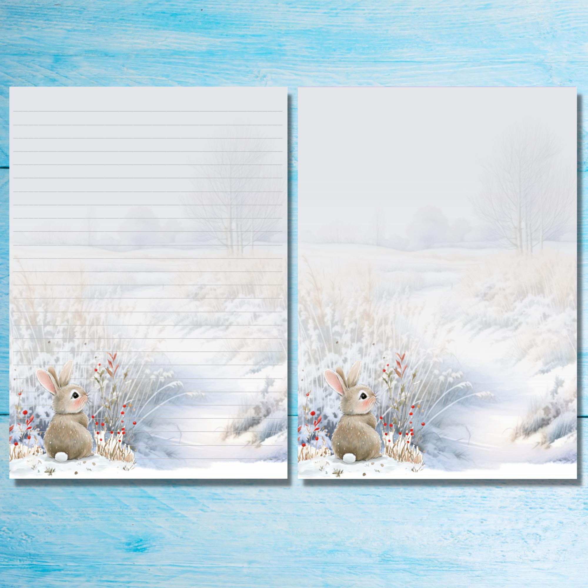 Fields in Winter Writing Paper, Cute A5 Pen Pal Supplies, Single ...