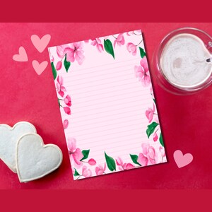 Cherry Blossom Border A5 Letter Writing Paper, Pen Pal Supplies ...