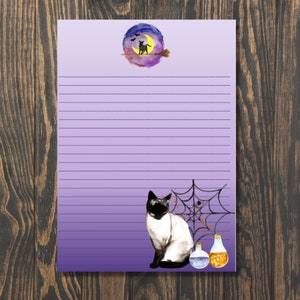 Halloween Cat A5 Letter Writing Paper, Lined or Unlined Notepaper ...