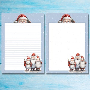 Santas A5 Letter Writing Paper, Pen Pal Supplies, Stationery Lined or ...
