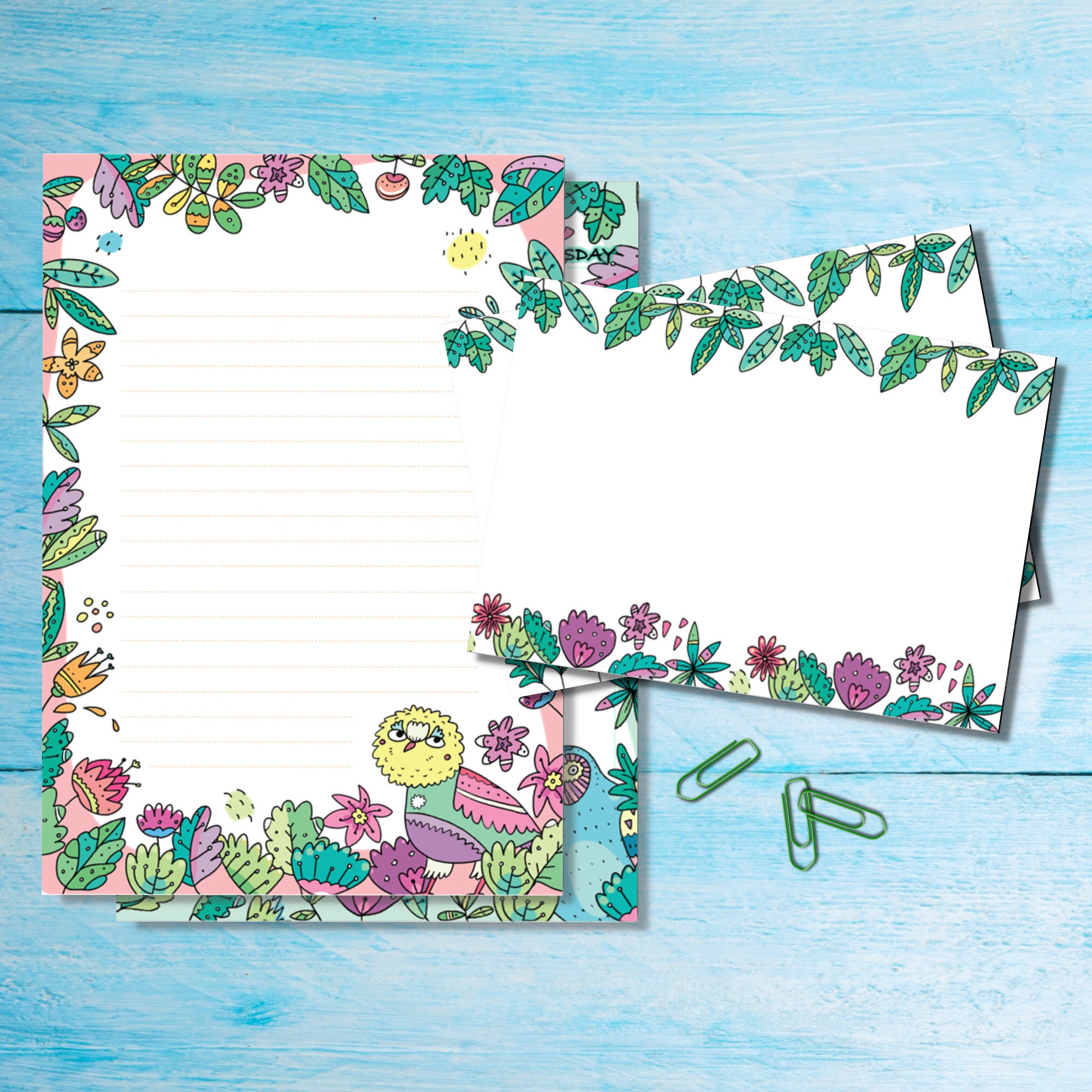 Owl Border Lined Paper