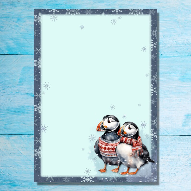 Winter Puffin A5 Letter Writing Stationery Set, Spooky Penpal Supplies ...