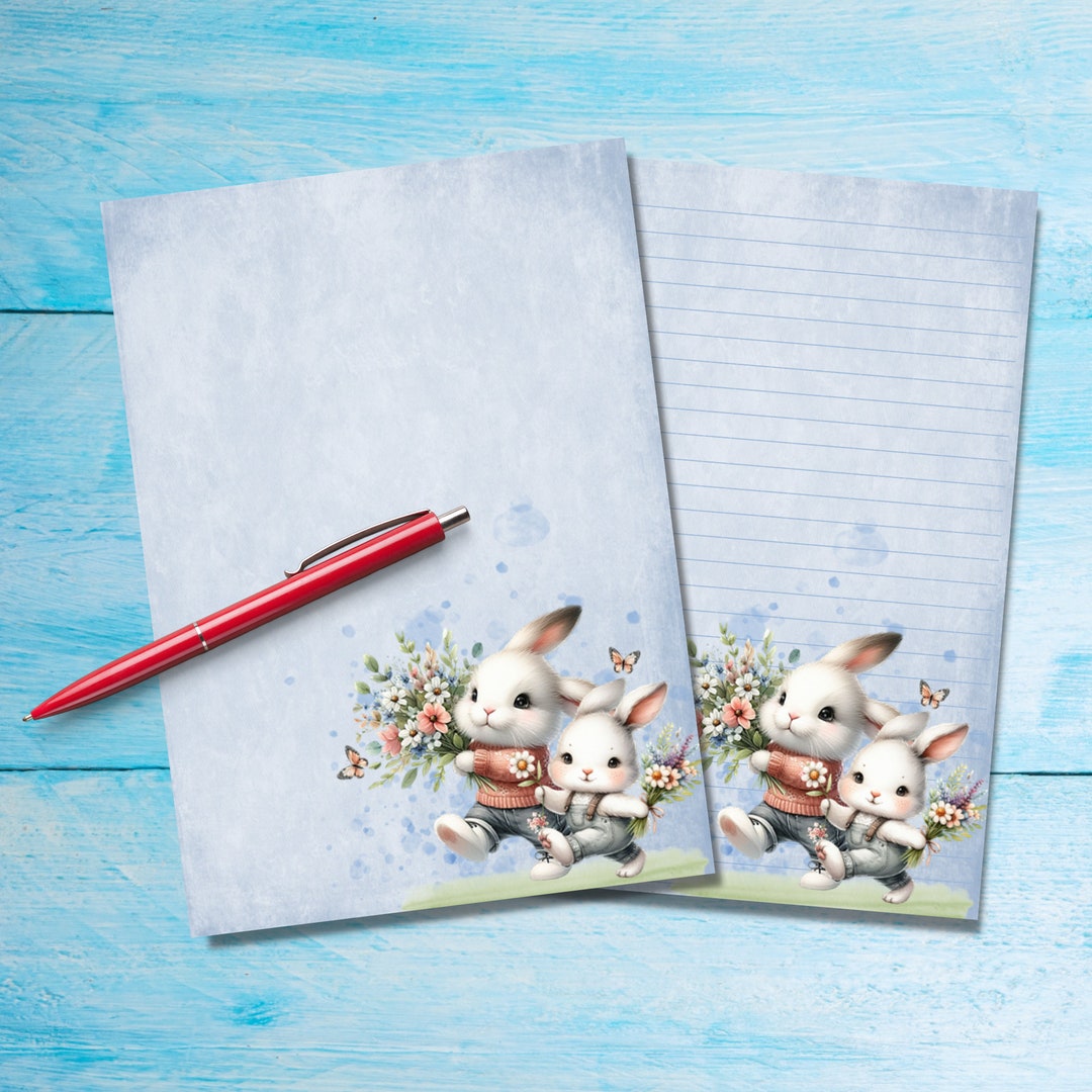 Picking Flowers A5 Letter Writing Paper, Pen Pal Supplies, Lined or ...