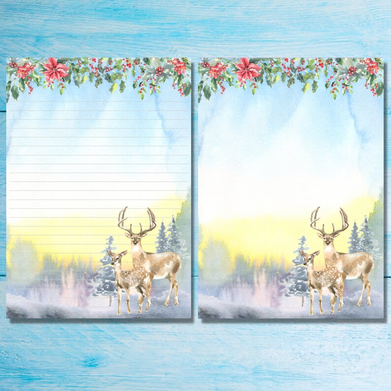 Winter Deer A5 Letter Writing Paper Pen Pal Supplies - Etsy