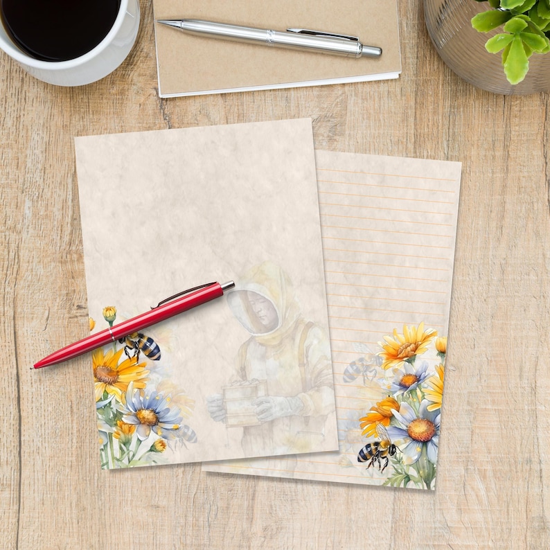 Beekeeper A5 Letter Writing Paper, Pen Pal Supplies, Stationery Lined ...