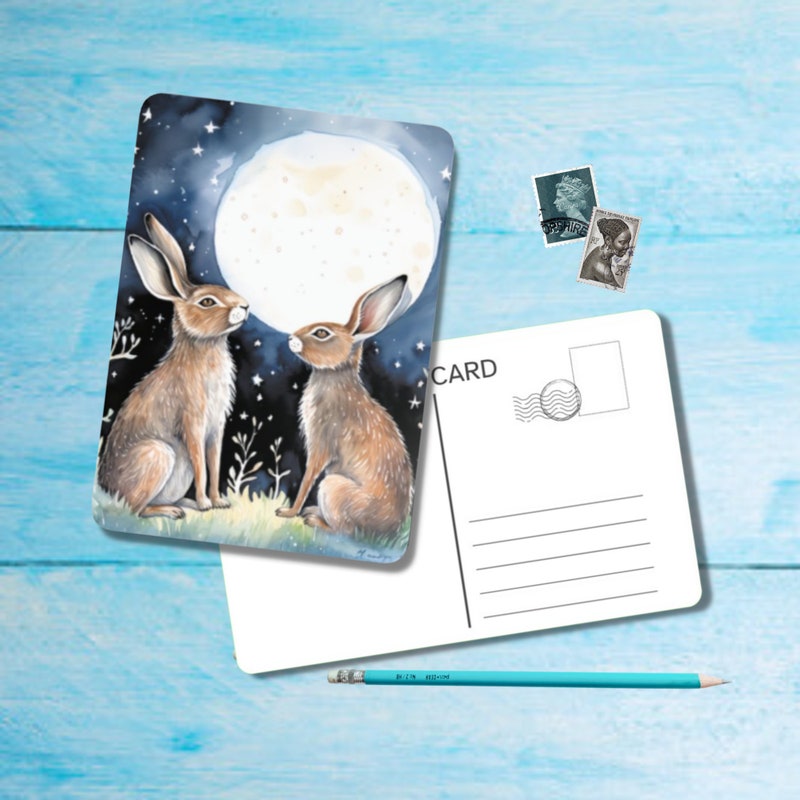 Bunny Postcard - Etsy