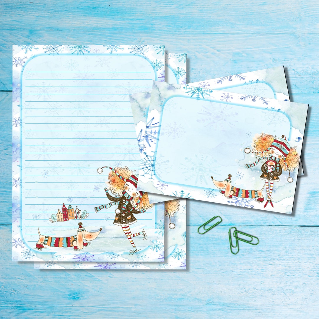 Cute Winter A5 Letter Writing Stationery Set, Cute Penpal Supplies ...