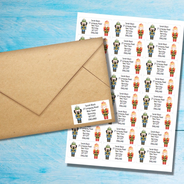 Nutcracker Return Address Template - Etsy
