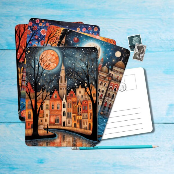 Illustrated Postcard - Etsy