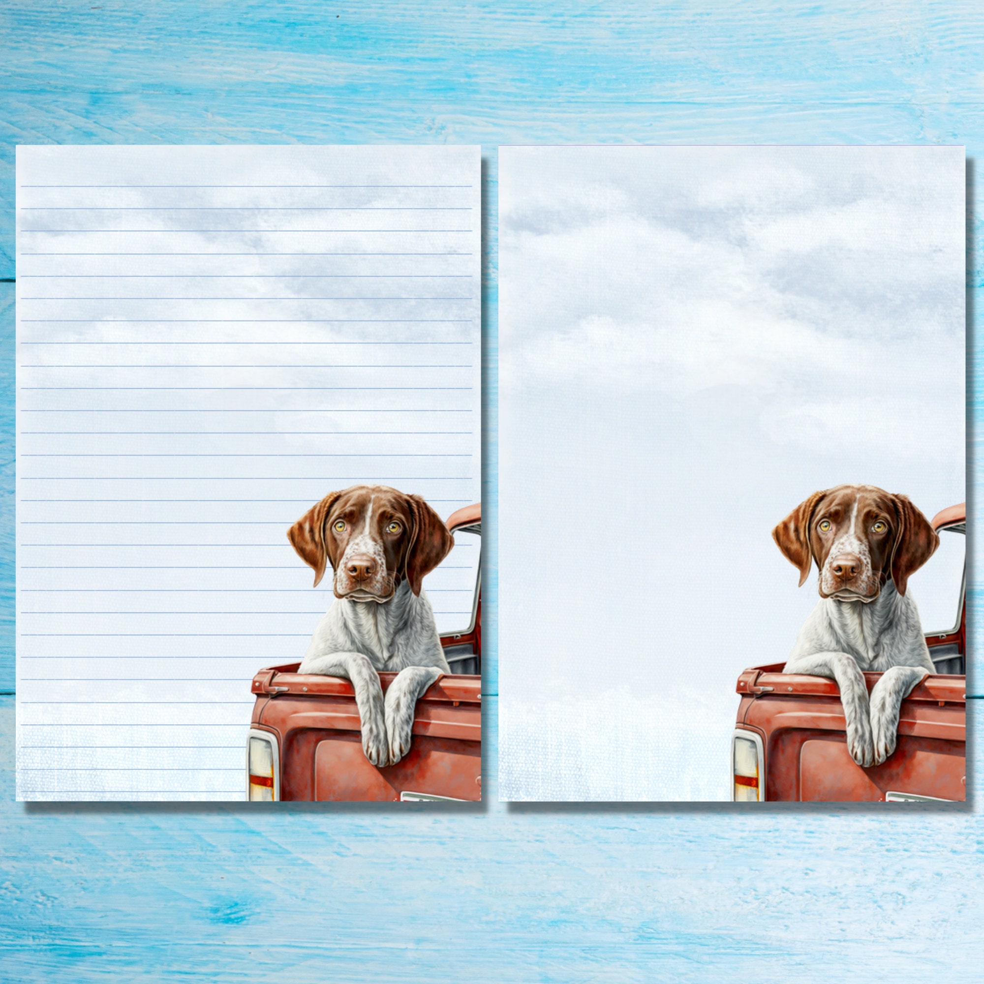 Truck Ride A5 Letter Writing Paper, Cute Dog Stationery Lined or ...