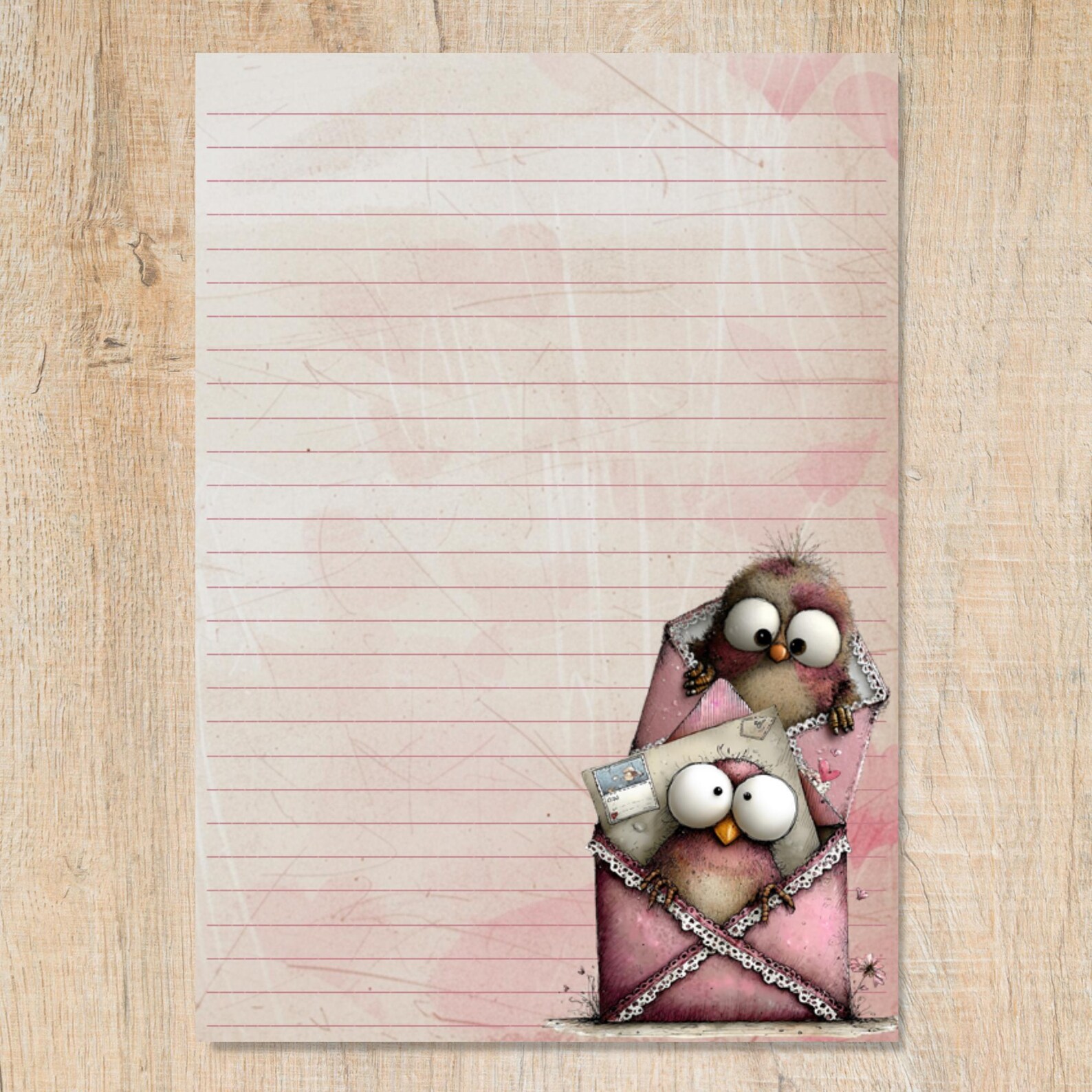 Postal Hugs Letter Writing Kit, Matching Pen Pal Stationery Mail Set ...