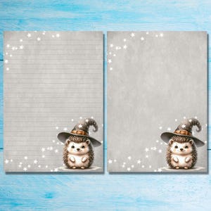 Magical Hedgehog A5 Letter Writing Paper, Pen Pal Supplies, Stationery ...