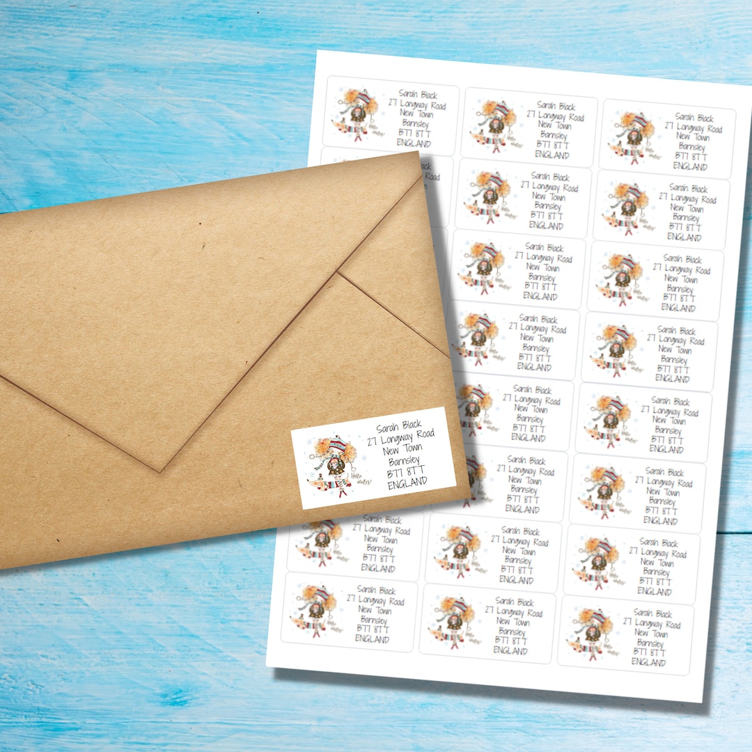 Cute Winter Self Adhesive Return Address Labels 24 Labels per - Etsy