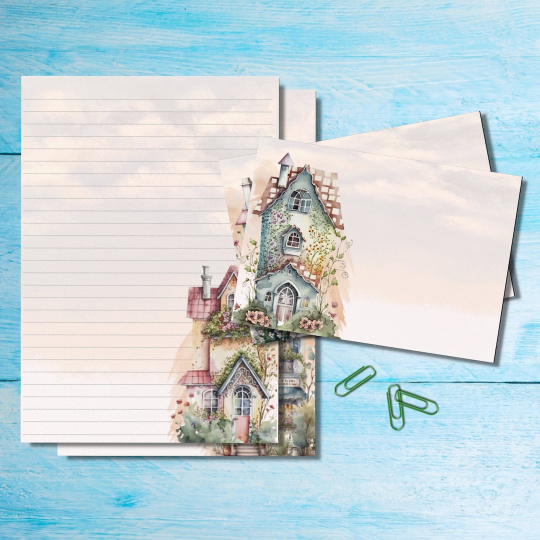 Tall Houses A5 Letter Writing Stationery Set, Penpal Supplies ...