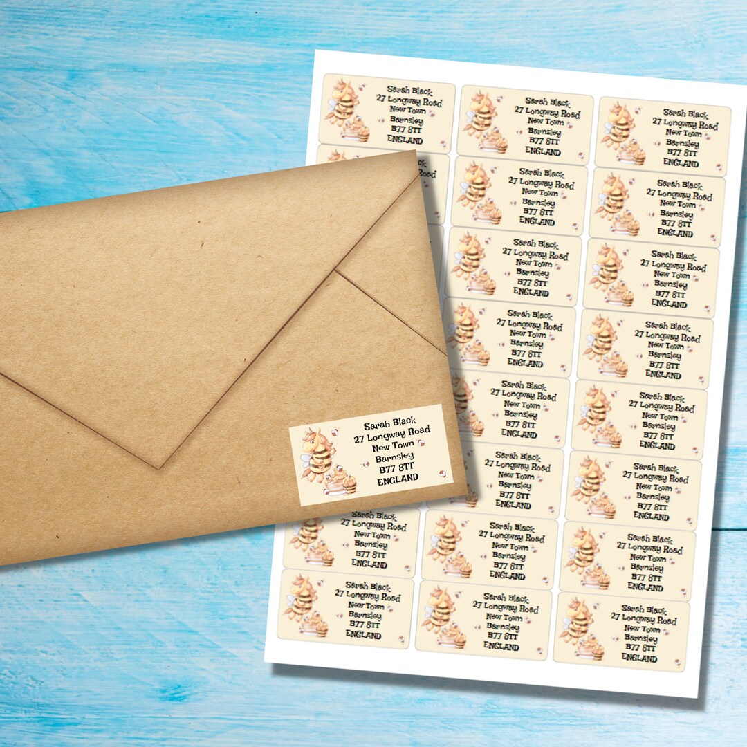 Bee Sweet Self Adhesive Return Address Labels, 24 Labels per Sheet, 63. ...