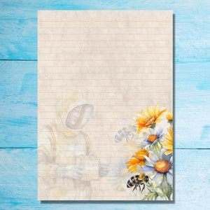 Beekeeper A5 Letter Writing Paper, Pen Pal Supplies, Stationery Lined ...