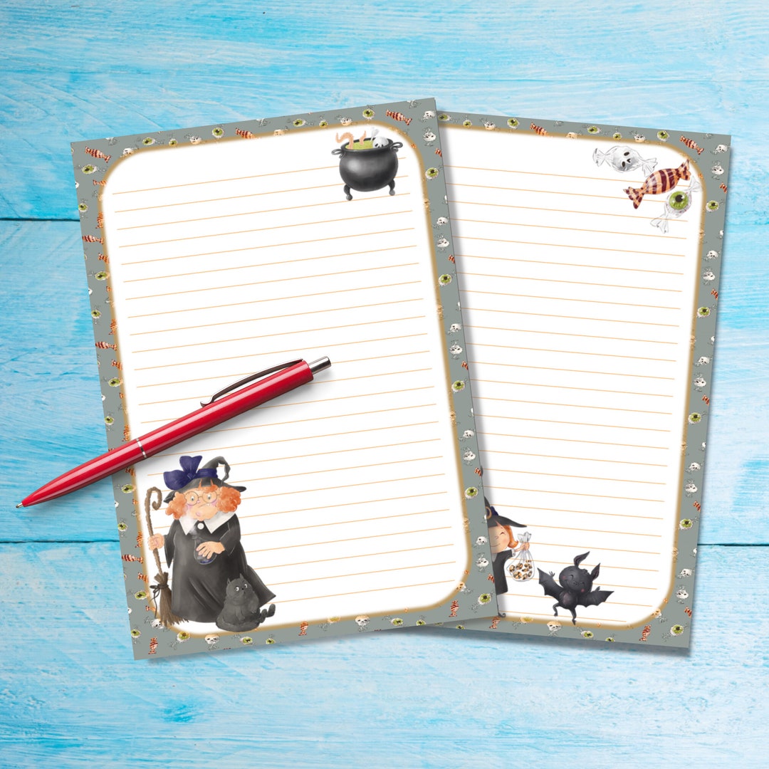 Trick or Treat A5 Letter Writing Paper, Pen Pal Supplies, Halloween ...